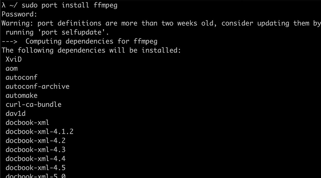 Install FFmpeg on macOS with Brew, MacPorts, and Static Build - Tech QnA - Gumlet Community